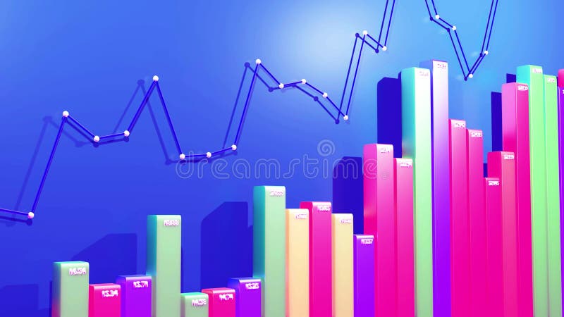 3d Render. Beautiful Background with Abstract Infographics. Bars ...