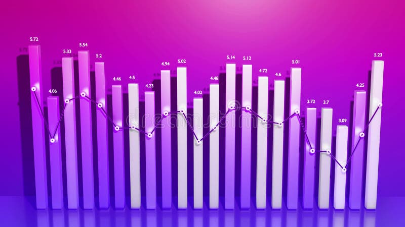 3d Render. Beautiful Blue Red Color Background for Analytical Programs ...