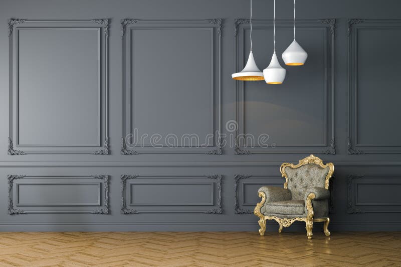 3d Render of Beautiful Clean Room Stock Illustration - Illustration of ...