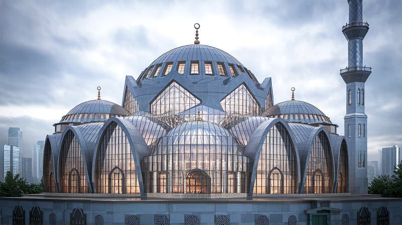 3d Render of a Muslim Mosque. Ai Generated. Stock Illustration ...