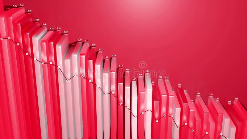3d Render. Beautiful Red Color Background for Analytical Programs with ...