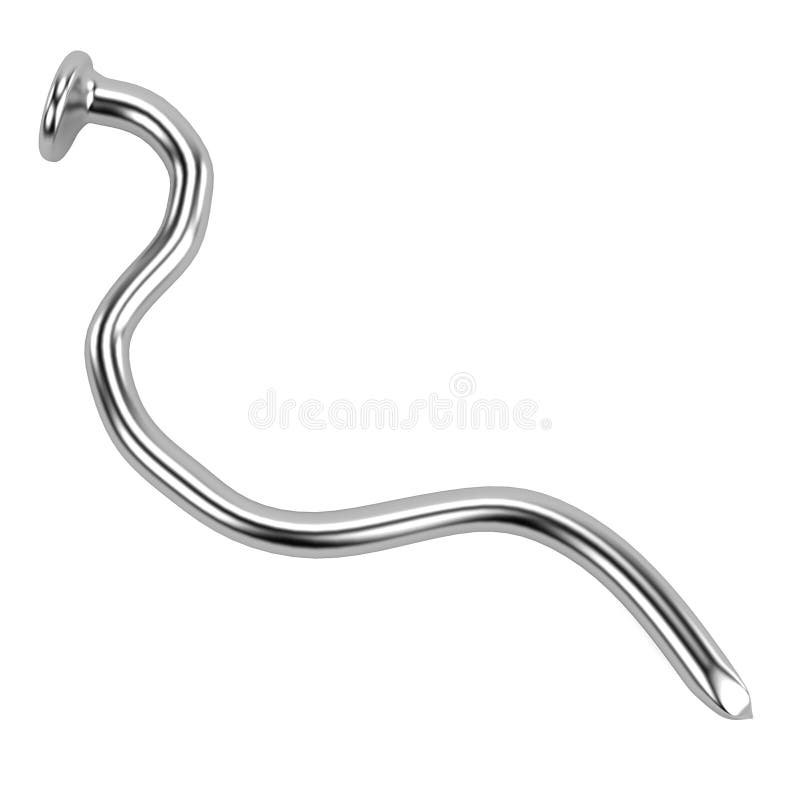 3d render of bended nail stock illustration. Illustration of object ...