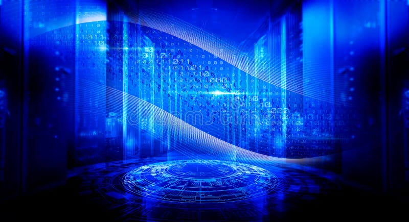 3D Render Big Data Abstract Visualization. Futuristic Aesthetic Design ...