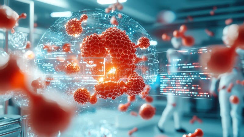 3D Render of Biotechnology Lab Testing Concepts Stock Illustration ...