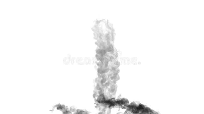 3d Render of Black Ink Dissolve in Water, Simulation of Ink Injection ...