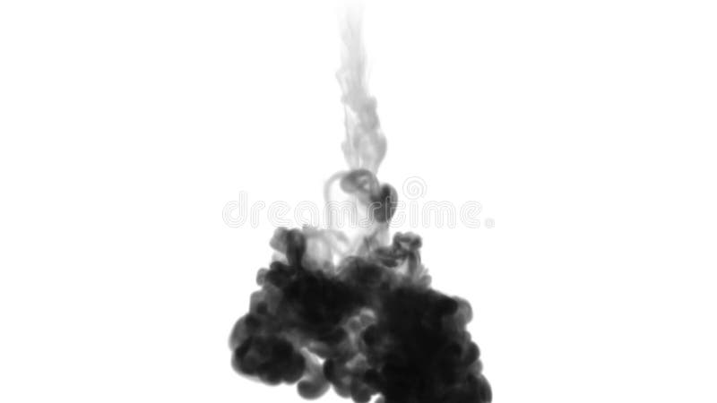3d Render of Black Ink Dissolve in Water, Simulation of Ink Injection ...
