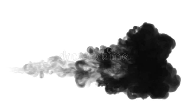 3d Render of Black Ink Dissolve in Water, Simulation of Ink Injection ...