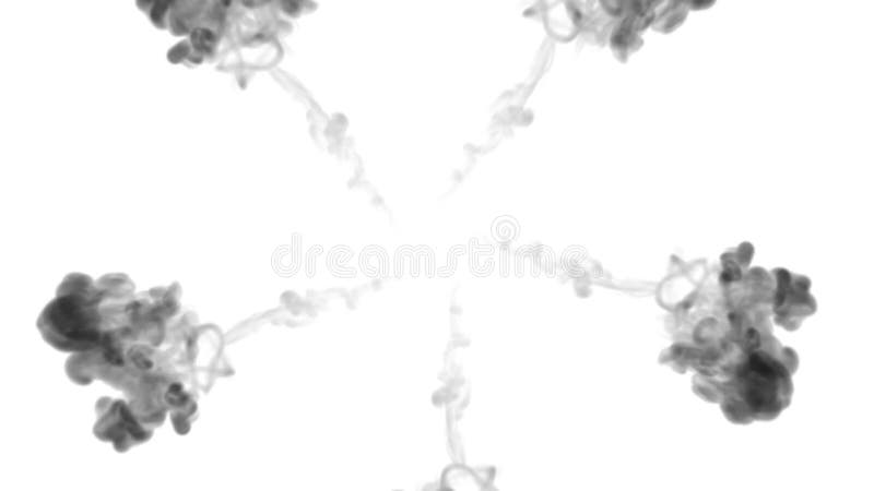 3d Render of Black Ink Dissolves in Water on White Background with Luma ...