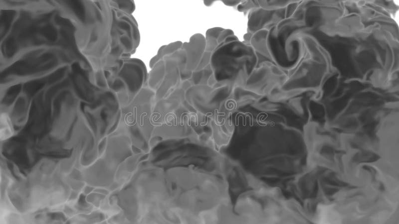 3d Render Black Ink in Water or Smoke with Alpha Mask for Motion ...