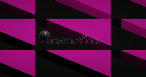 Render with Black and Pink Triangles and Ball Stock Illustration ...