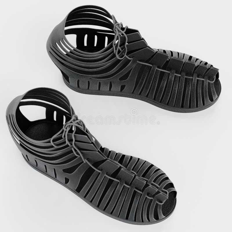 3D Render of Black Shoes stock illustration. Illustration of render ...