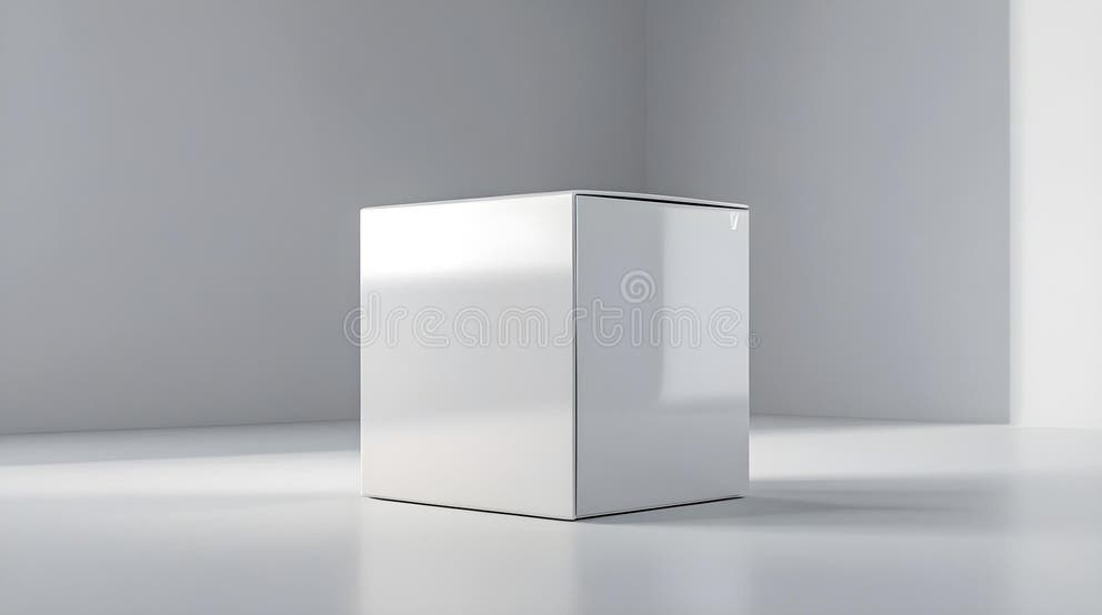 3d Render of Blank Box Mockup Stock Illustration - Illustration of ...