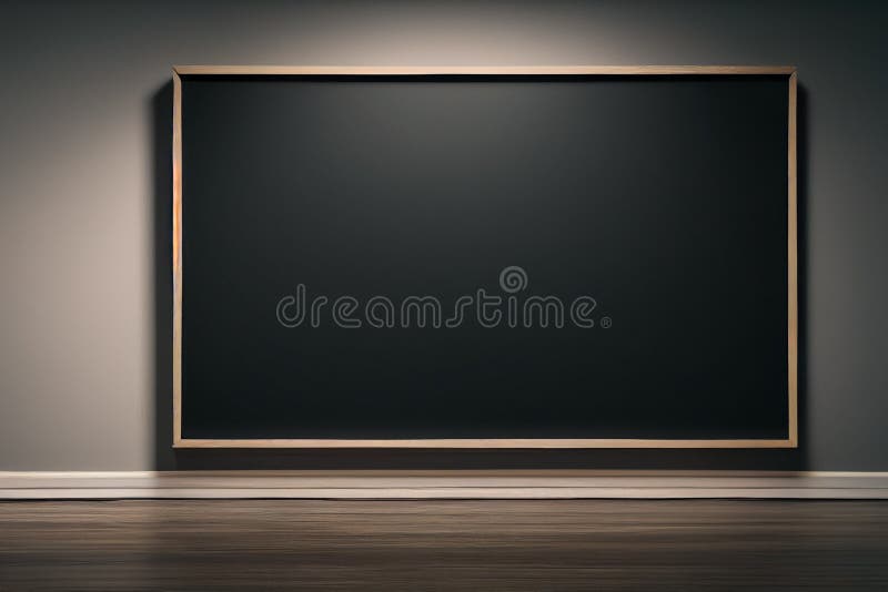 3D Render of a Blank Chalkboard Stock Illustration - Illustration of ...