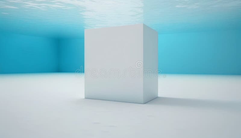 3d Render of Blank Cube in Empty Room with Space for Text Stock ...