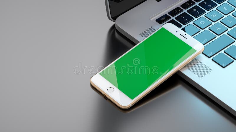 3d Render and Blank Smart Phone Concept Stock Illustration ...