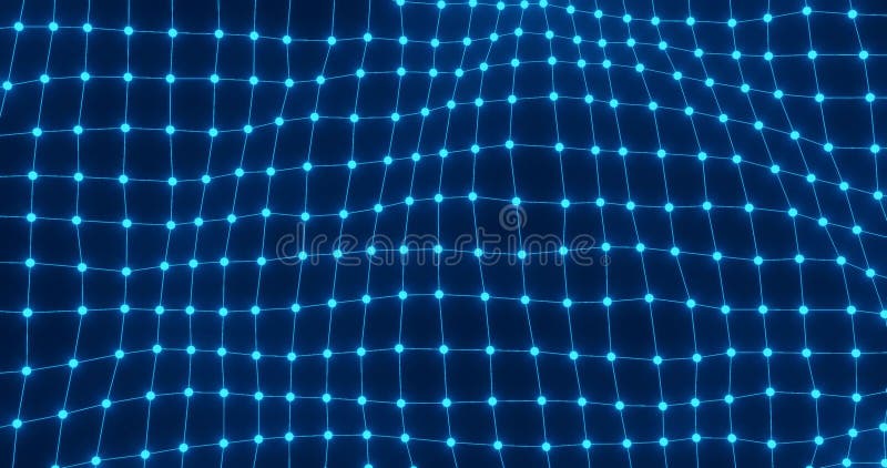 Render with Blue Balls Connected with a Grid Stock Footage - Video of ...