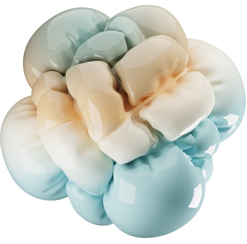 3d Abstract Balloon Illustration, Inflate Object Element Stock ...