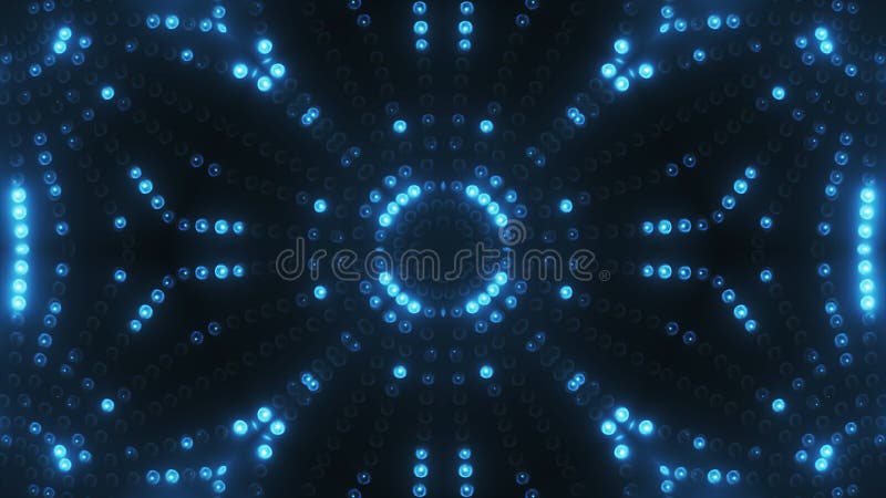 3d Render Blue Circle Led VJ Background Stock Illustration ...