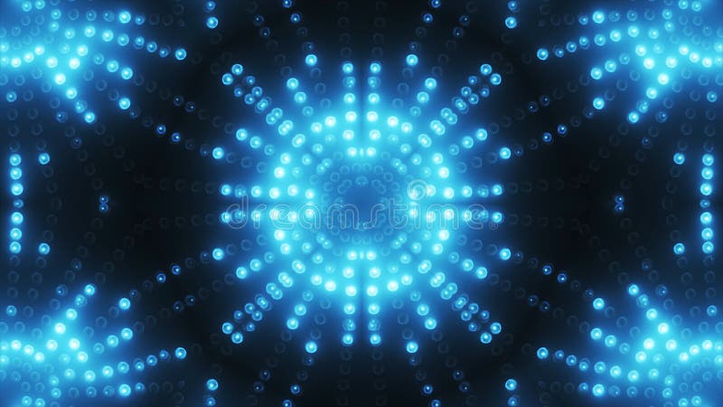 3d Render Blue Circle Led VJ Background Stock Illustration ...