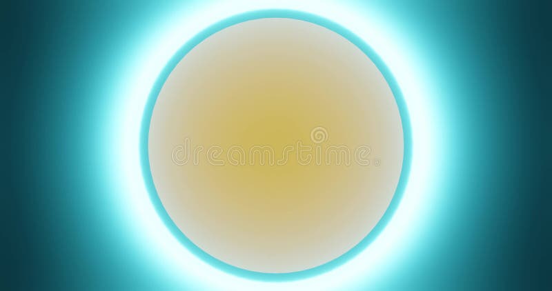 Render with a Blue Glare Surface and a Yellow Circle Stock Footage ...
