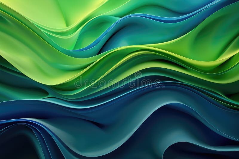 3d Render of Blue and Green Gradients AIG51A Stock Illustration ...