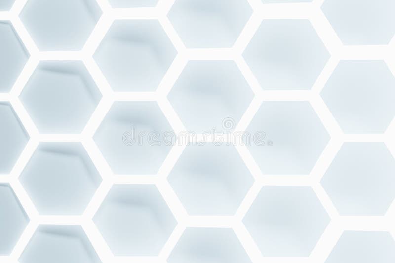 3d Render of Blue Honeycomb Geometric Pattern Stock Illustration ...