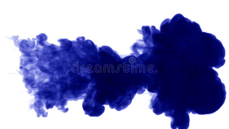 3d Render of Blue Ink Dissolve in Water, Simulation of Ink Injection ...