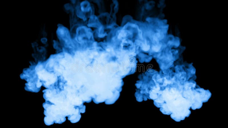 3d Render of Blue Glow Ink Dissolve in Water, Simulation of Ink ...