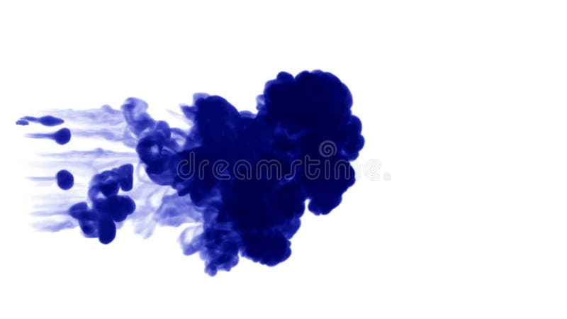 3d Render of Blue Ink Dissolve in Water, Simulation of Ink Injection ...