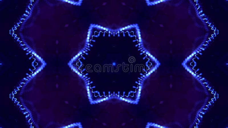 3d Render. Blue Motion Design Bg with Symmetrical Star Pattern ...