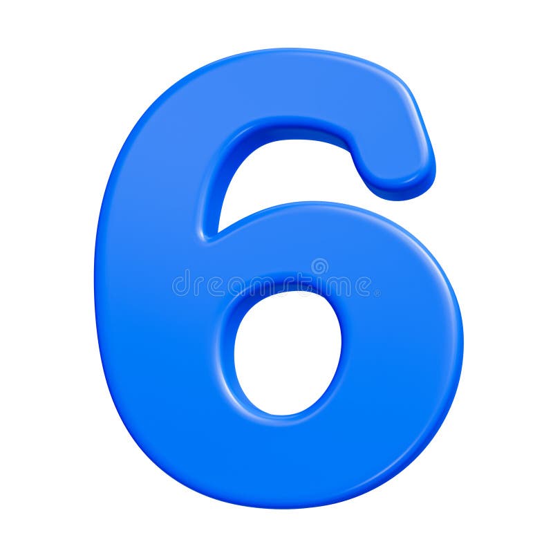 3d Render, Blue Number 1 on White Background Stock Illustration ...