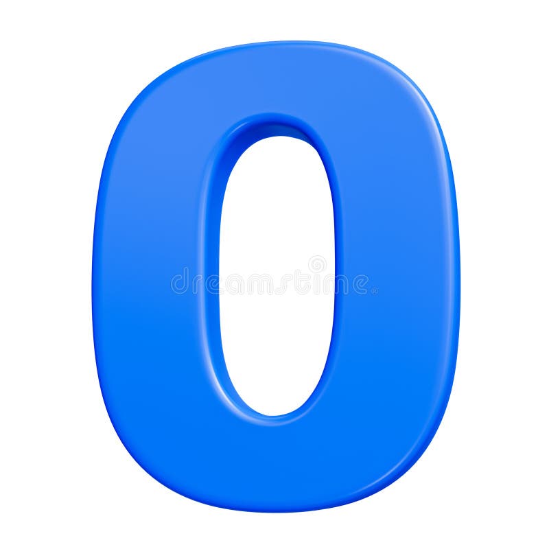 3d Render, Blue Number 1 on White Background Stock Illustration ...
