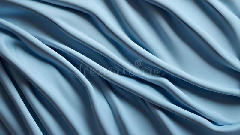 A Blue Folded Satin Fabric Background and Backdrop - 3D Render Stock ...