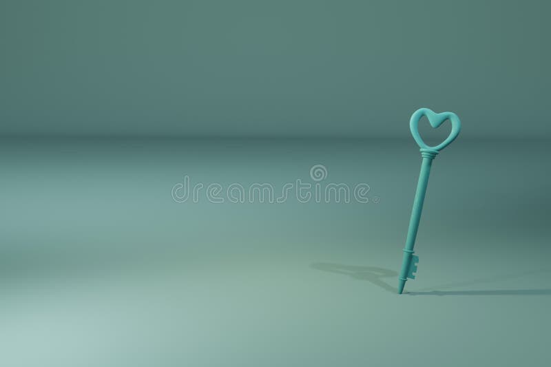 3d Render of Blue Skeleton Key Stock Illustration - Illustration of ...