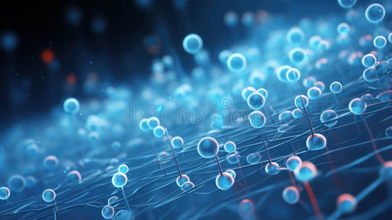 3d Render of Blue Sperm Cells Floating on Blue Background, Closeup ...