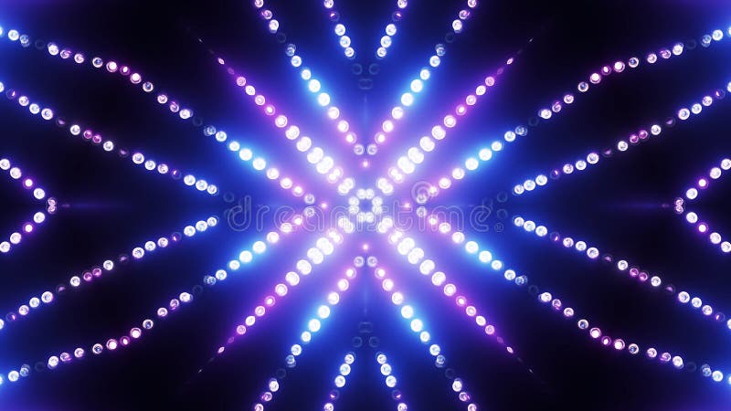 3d Render Blue-violet Circle Led VJ Background Stock Illustration ...
