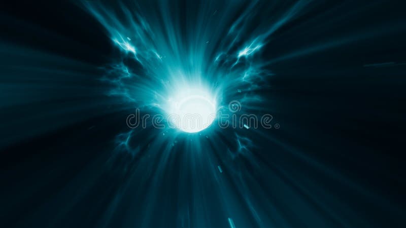 3d Render Blue Wormhole Time Vortex Space Stock Illustration ...