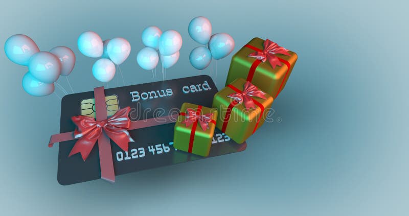3D Render Bonus Card for Discount Gift for Product Marketing Online ...