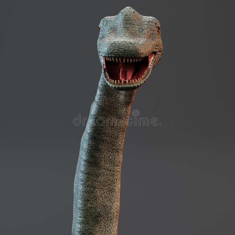 3D Render of Brachiosaurus Dinosaur Stock Illustration - Illustration ...