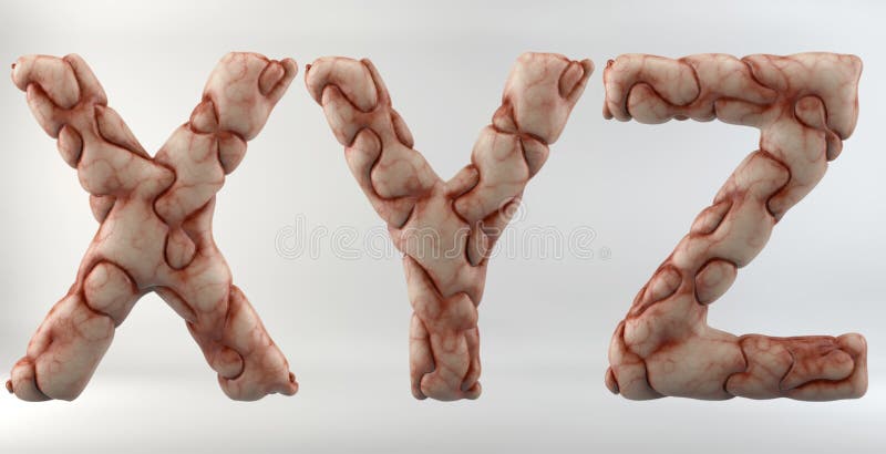 3D Render of Brain Alphabet Stock Illustration - Illustration of ...