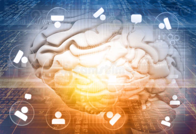 3d Render of Brain Functions Stock Illustration - Illustration of ...