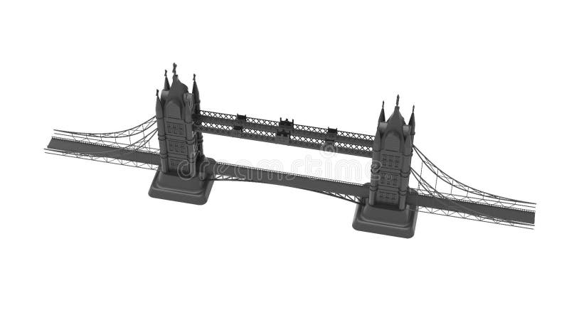 3d Render Bridge Architecture on White Background Stock Footage - Video ...