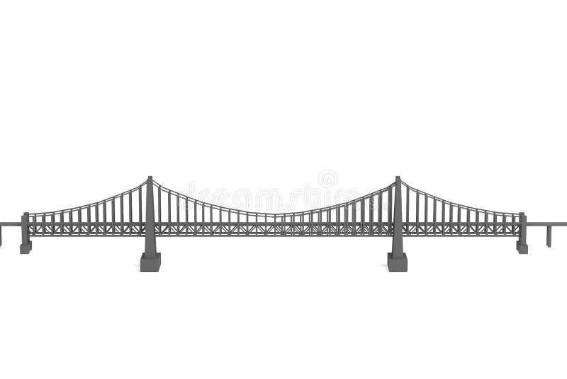 3d render of bridge stock illustration. Illustration of water - 37047909