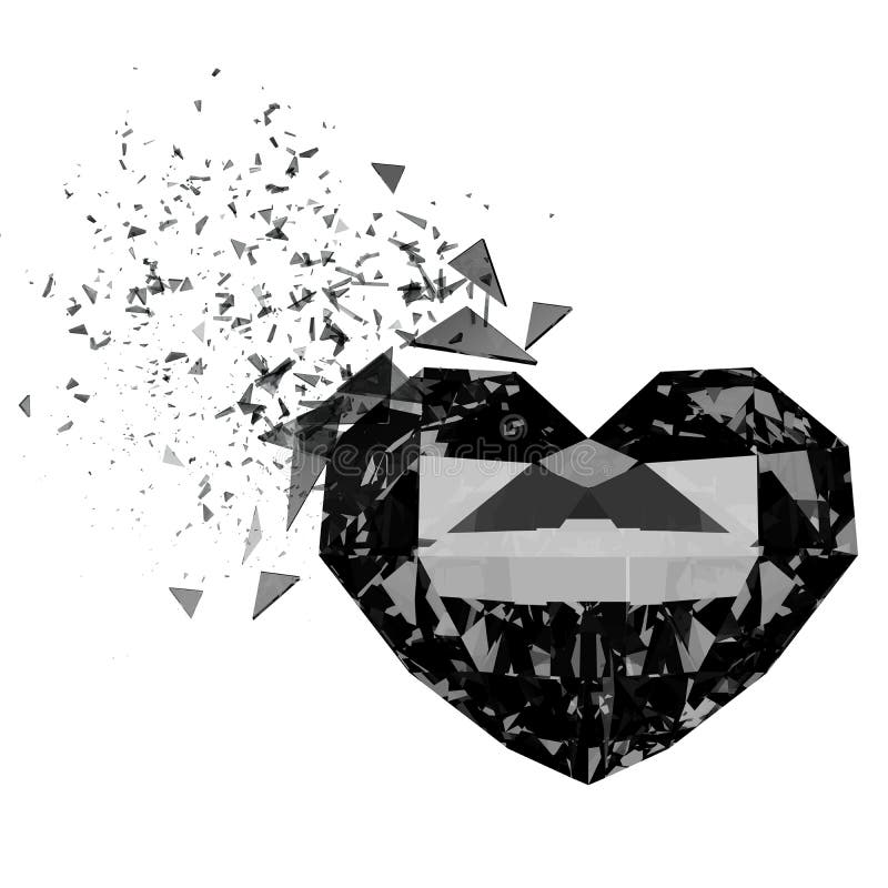 Broken diamond stock illustration. Illustration of blink - 91803663