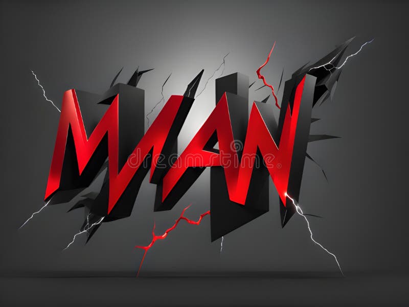 3d Render of a Broken Sign with Text Man, Ai Generated Stock ...