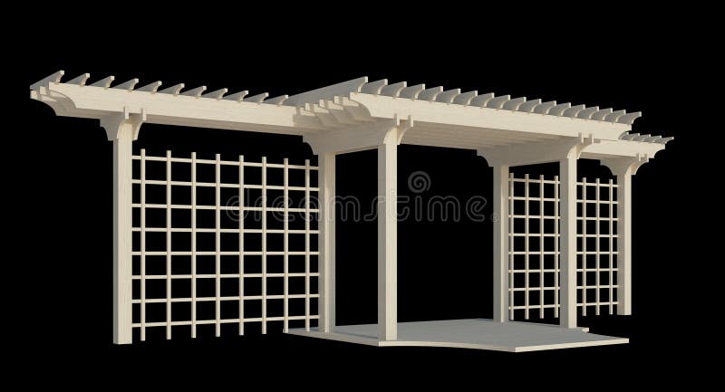 3d Render Building Structure on Isolated Stock Illustration ...