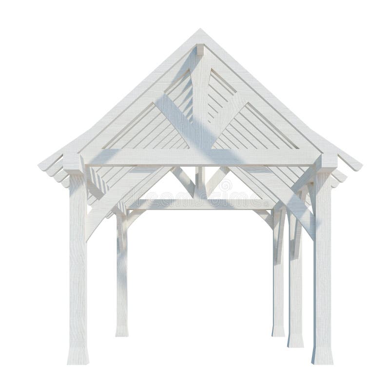 3d Render Building Structure on White Stock Illustration - Illustration ...