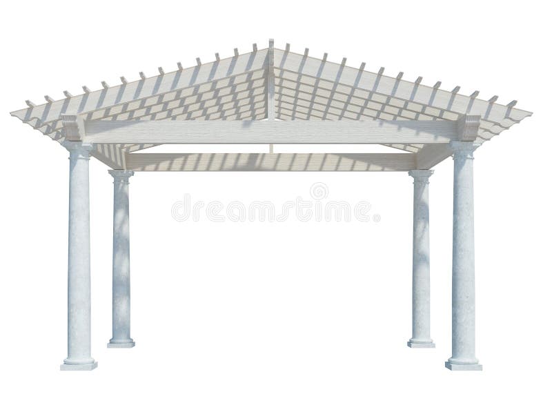 3d Render Building Structure on White Stock Illustration - Illustration ...