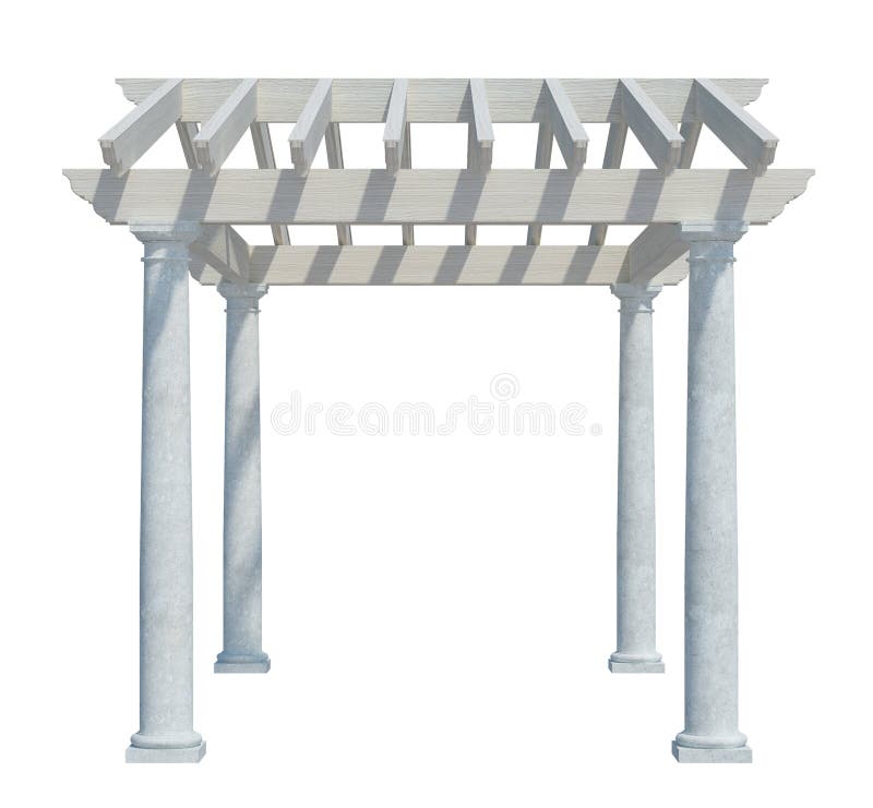 3d Render Building Structure on White Stock Illustration - Illustration ...