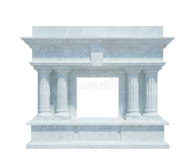 3d Render Building Structure on White Stock Illustration - Illustration ...